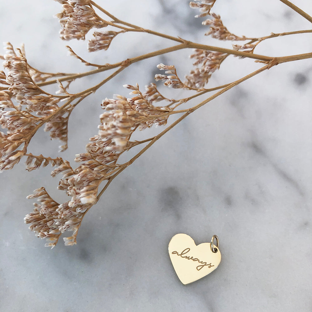 HEART OF GOLD ENGRAVABLE CHARM